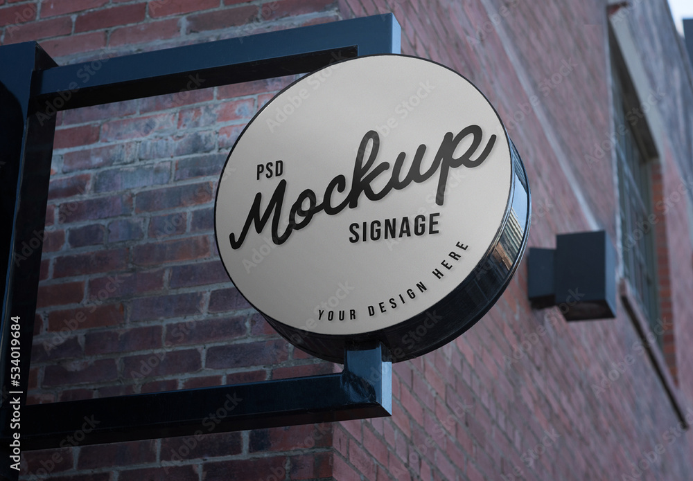 Outdoor Wall Sign Stock Template | Adobe Stock