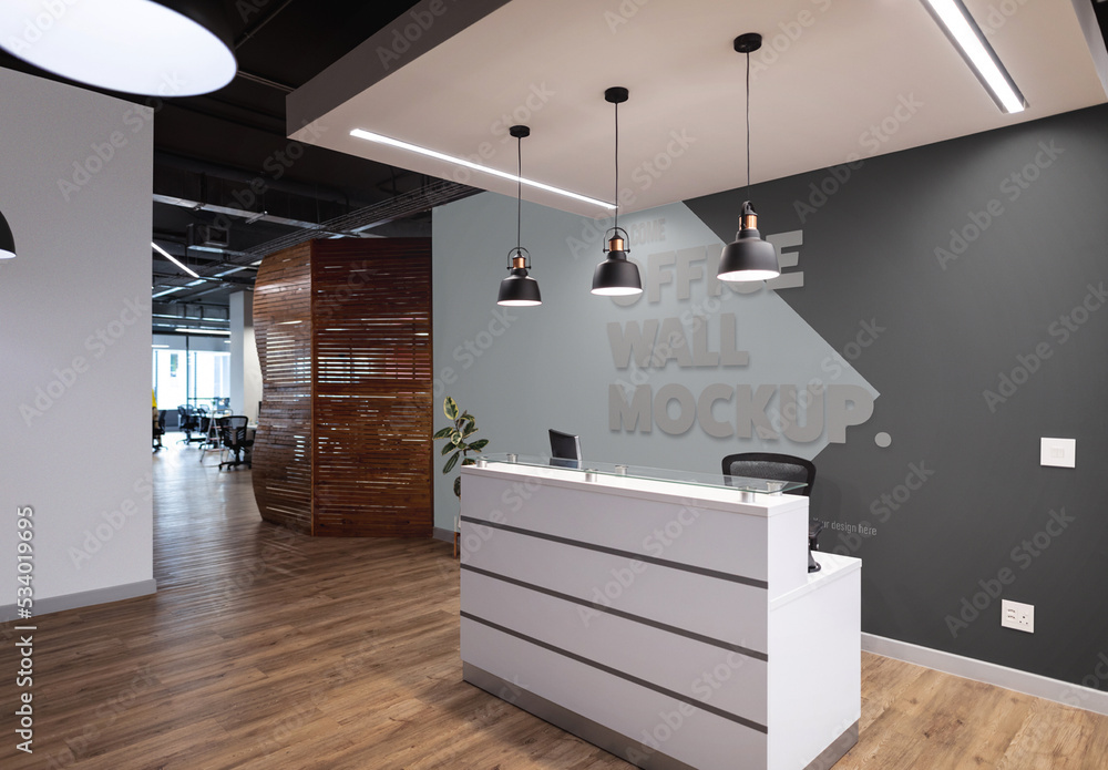 Office Wall Mockup Stock Template | Adobe Stock