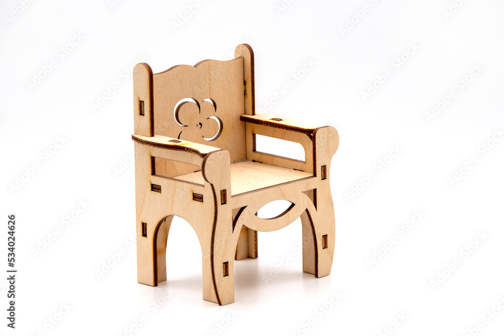 Kids chair isolated on white background. Kids toy. Simplicity. Play and ...