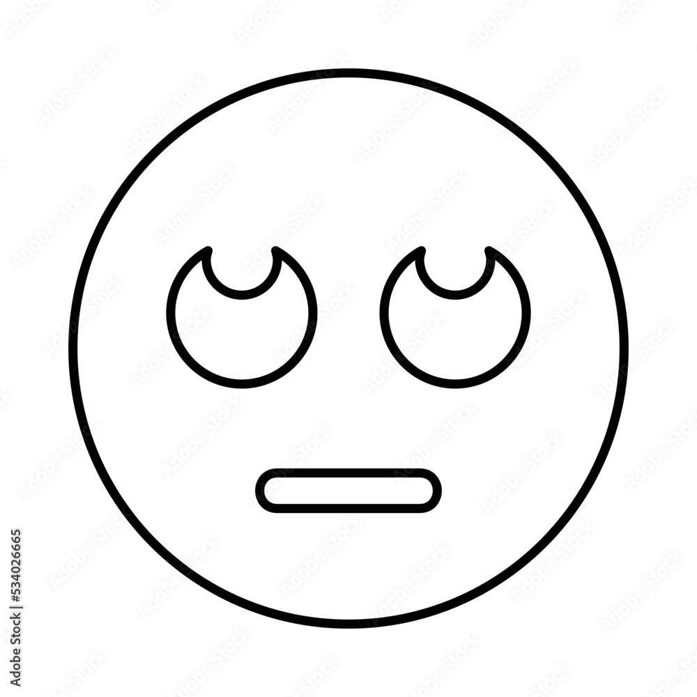 Meh rolling eyes Emoji Icon Stock Vector | Adobe Stock