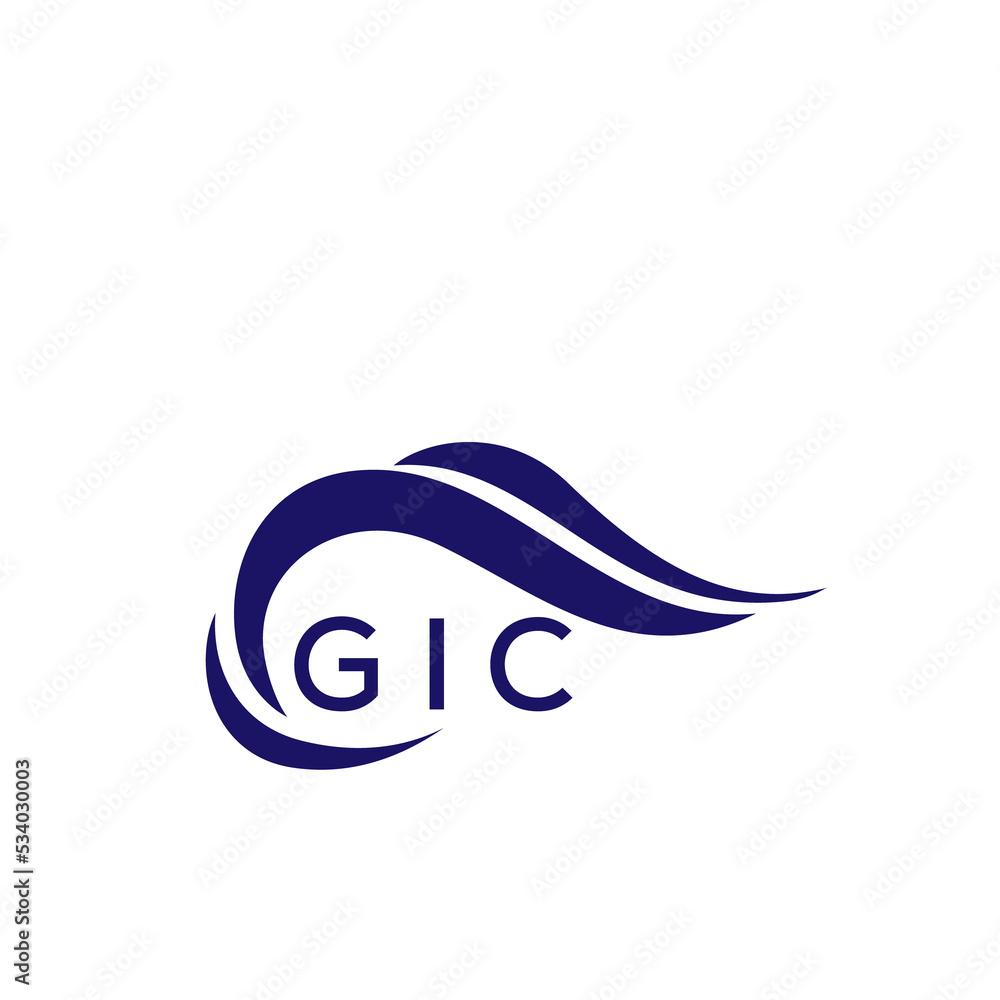 GIC letter logo. GIC blue image on white background. GIC Monogram logo ...
