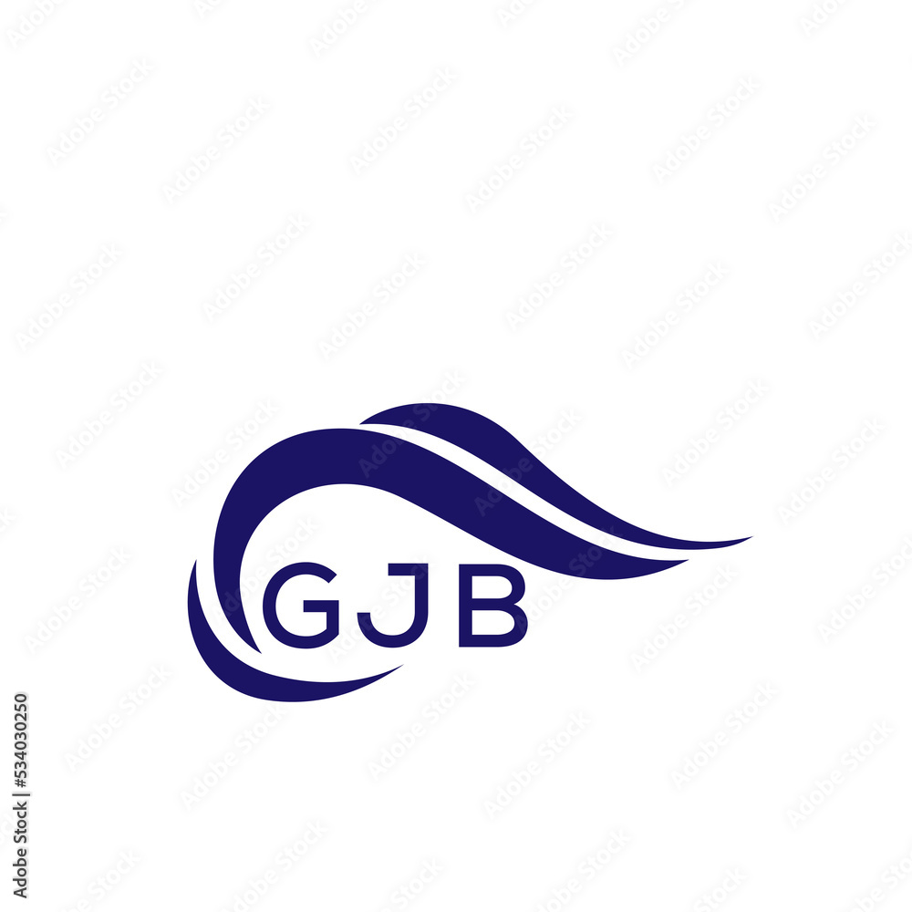 GJB letter logo. GJB blue image on white background. GJB Monogram logo ...
