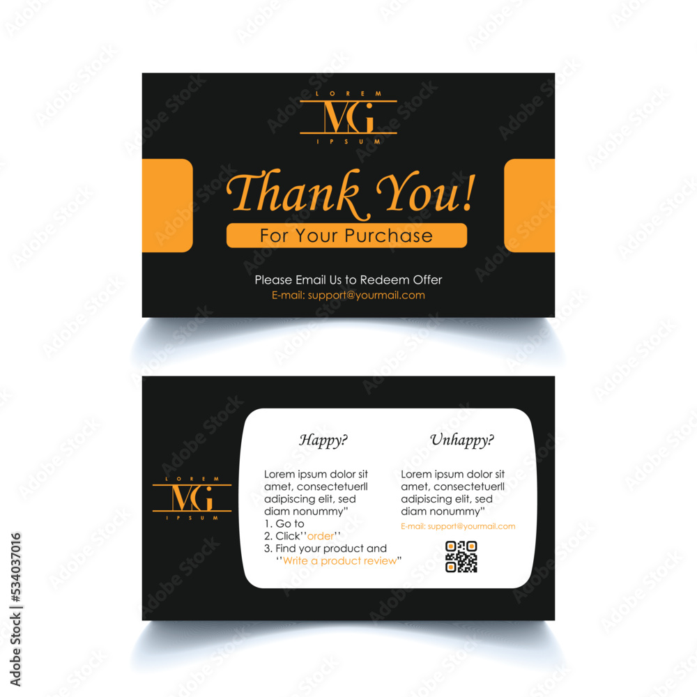 Thank you card, Amazon thank you card, Product insert, Packaging insert ...