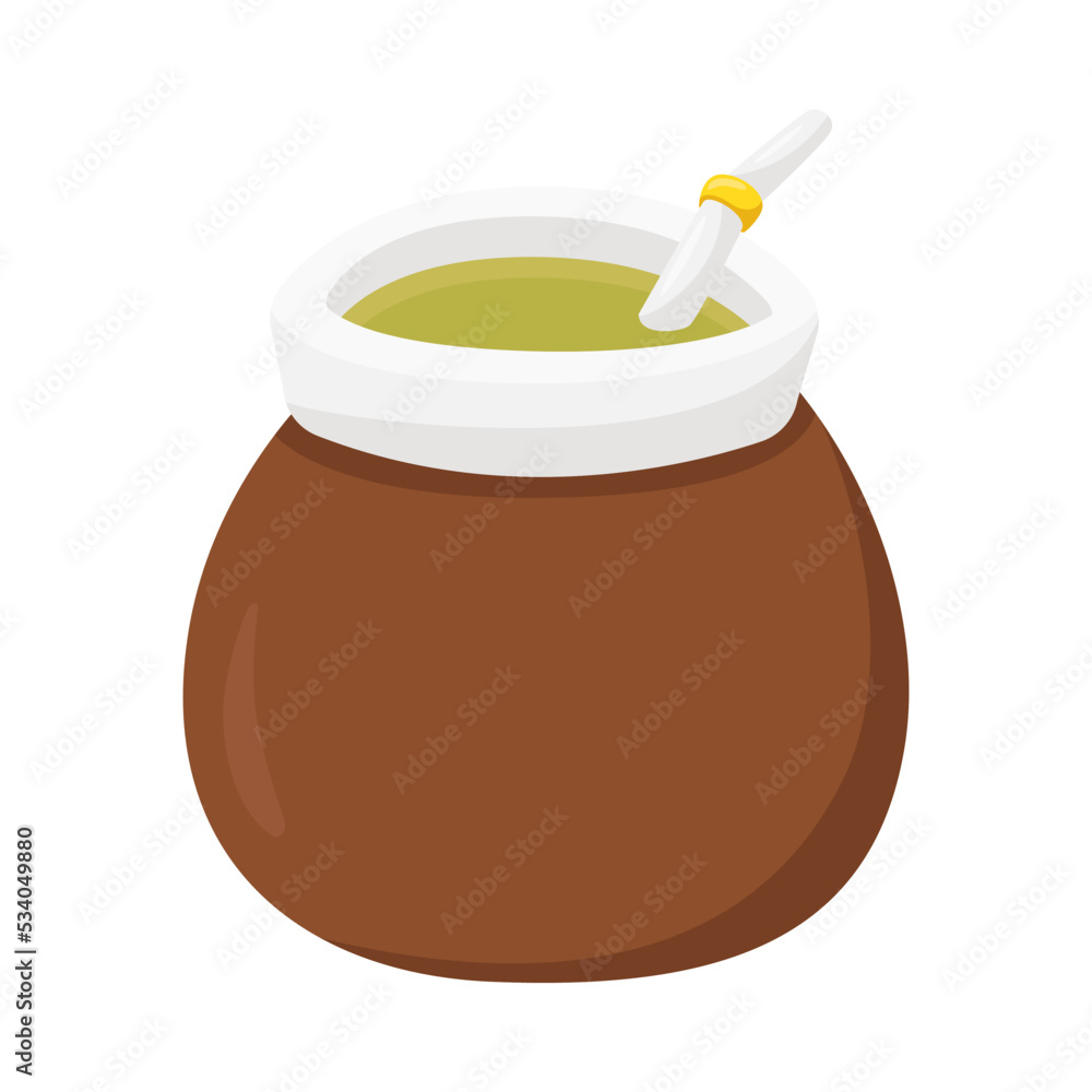 Mate Sign Emoji Icon Illustration. Yerba Vector Symbol Emoticon Design ...