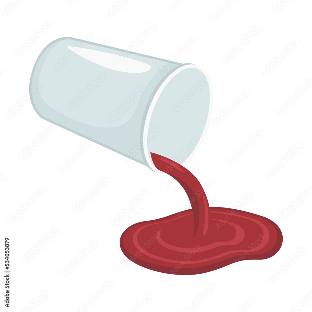 Glass Pouring Liquid Sign Emoji Icon Illustration. Drink Vector Symbol ...