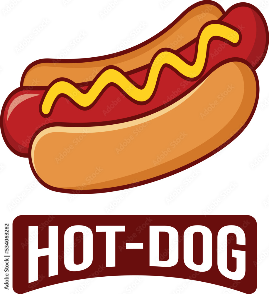 hot dog vector illustration Stock Vector | Adobe Stock