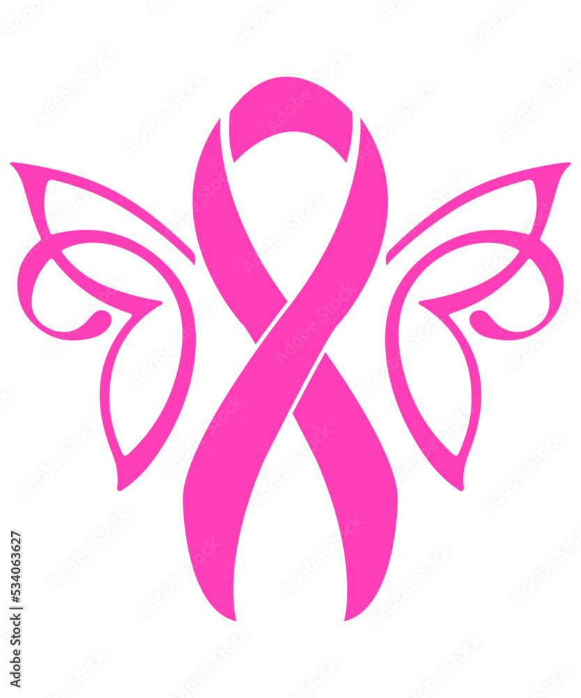 Cancer Awareness Ribbon svg, Awareness Ribbon SVG, Ribbon Svg, Pink ...