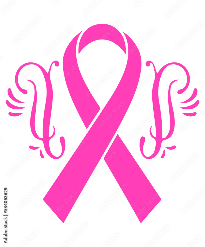 Cancer Awareness Ribbon svg, Awareness Ribbon SVG, Ribbon Svg, Pink ...