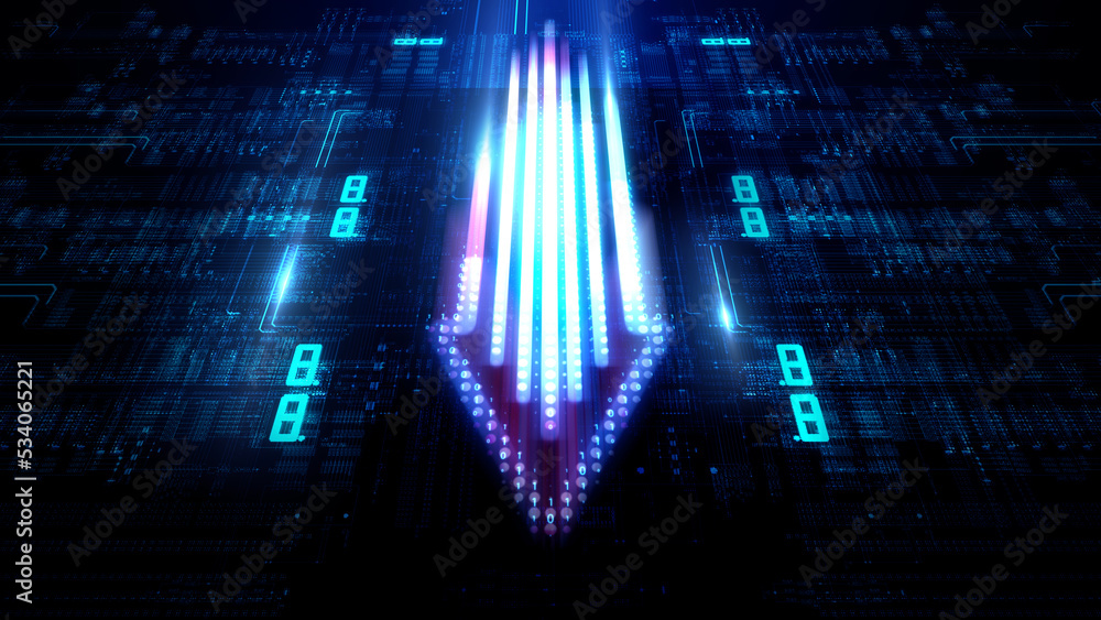 Technology background moving data array/Technological background data ...