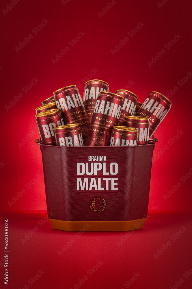 Londrina, Parana, Brazil - Sep 23, 2022 - Studio photography of Brahma ...