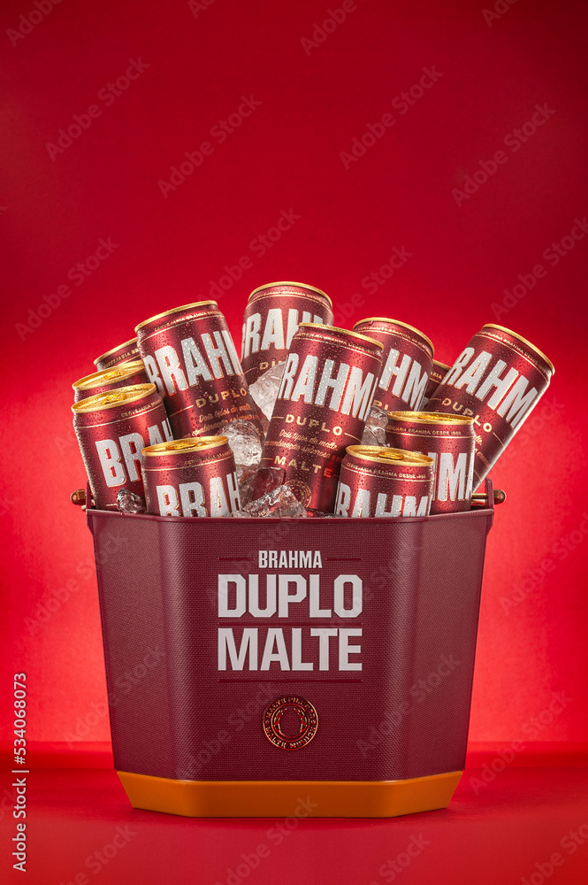 Londrina, Parana, Brazil - Sep 23, 2022 - Studio photography of Brahma ...