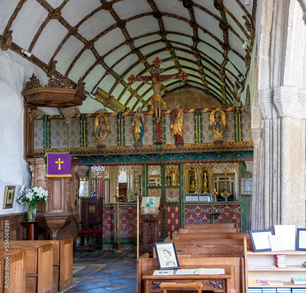 Screen and altar at the Church of St. Protus and St. Hyacinth at ...