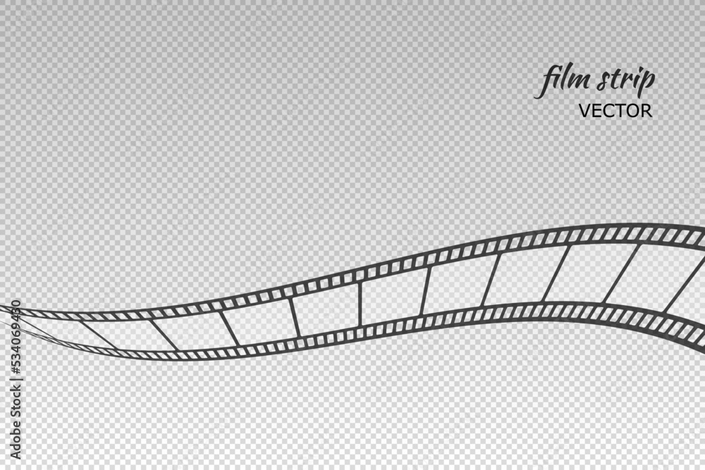 Film strip pattern. Black motion filmstrip on transparent background ...