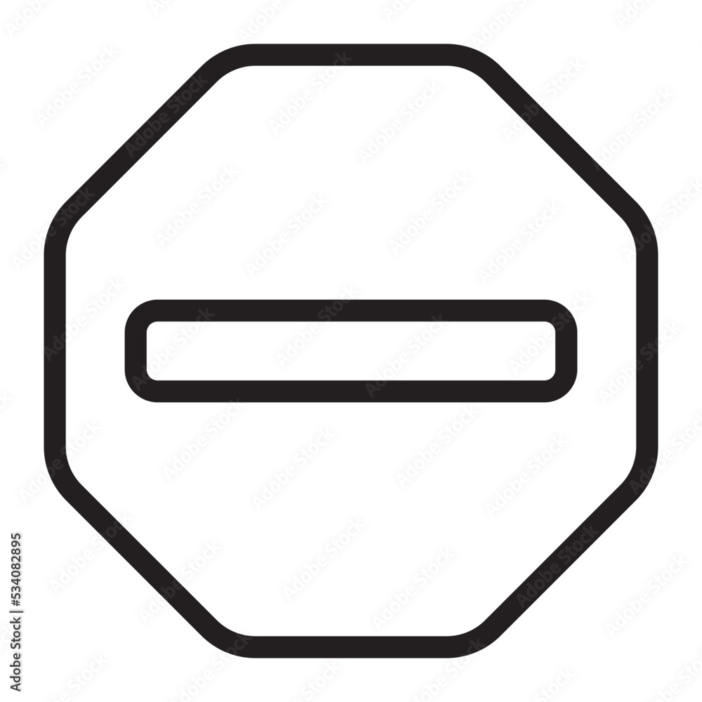 no entry line icon Stock Vector | Adobe Stock