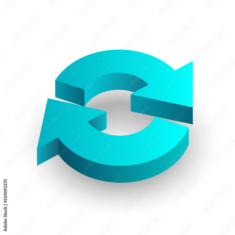 Recycle Icon Two Arrows