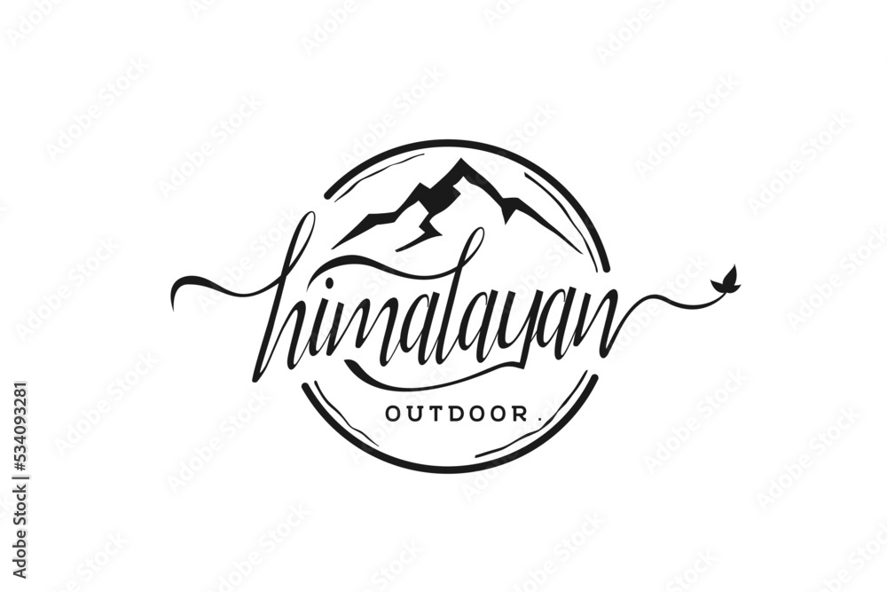 Himalaya mountain logo design park outdoor village hill icon symbol ...