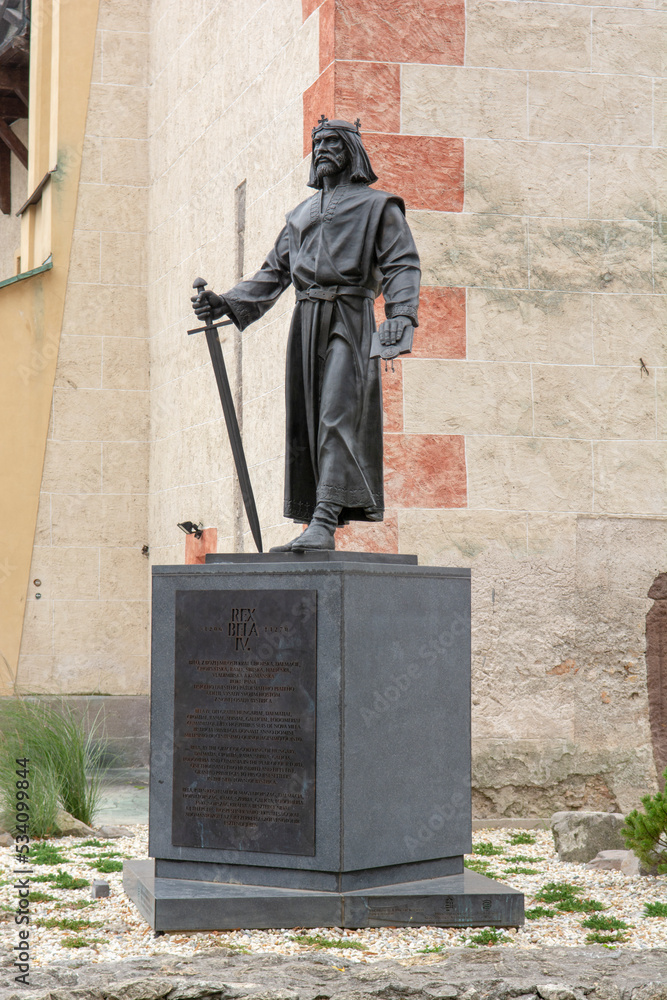 Banska Bystrica, Slovakia - September, 25, 2022 : Statue of King Bela ...