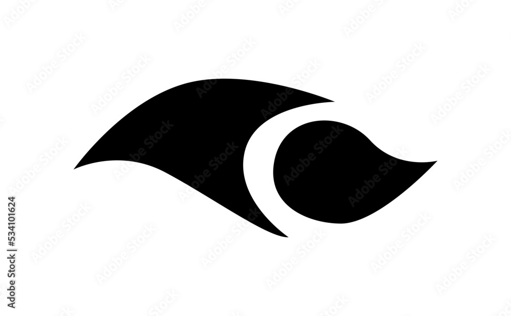 eye on fire pictogram logo simplified minimalism for sport, gym, optic ...