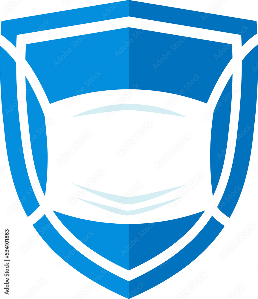 Shield mask logo. Preventive virus, covid Stock Illustration | Adobe Stock