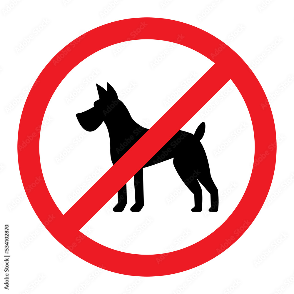 No dog sign PNG image Stock Illustration | Adobe Stock
