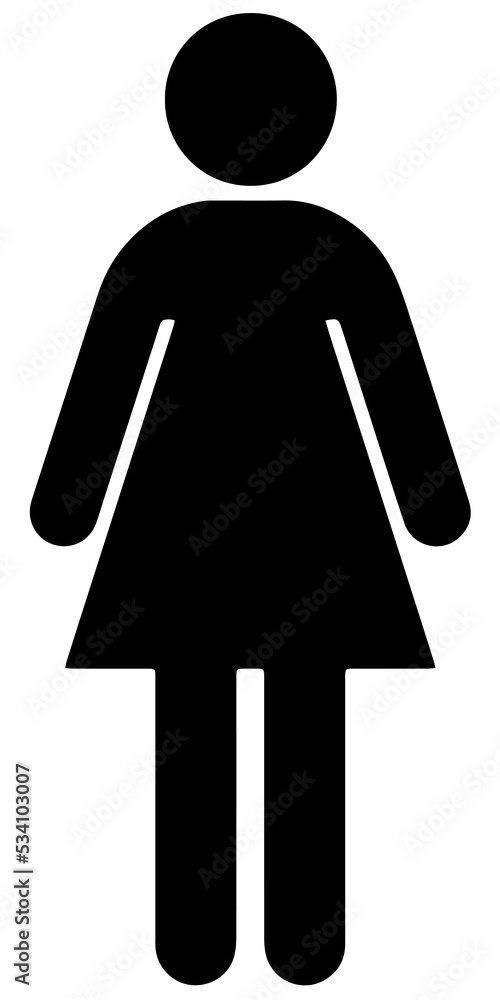 Simple women symbol PNG image Stock Illustration | Adobe Stock