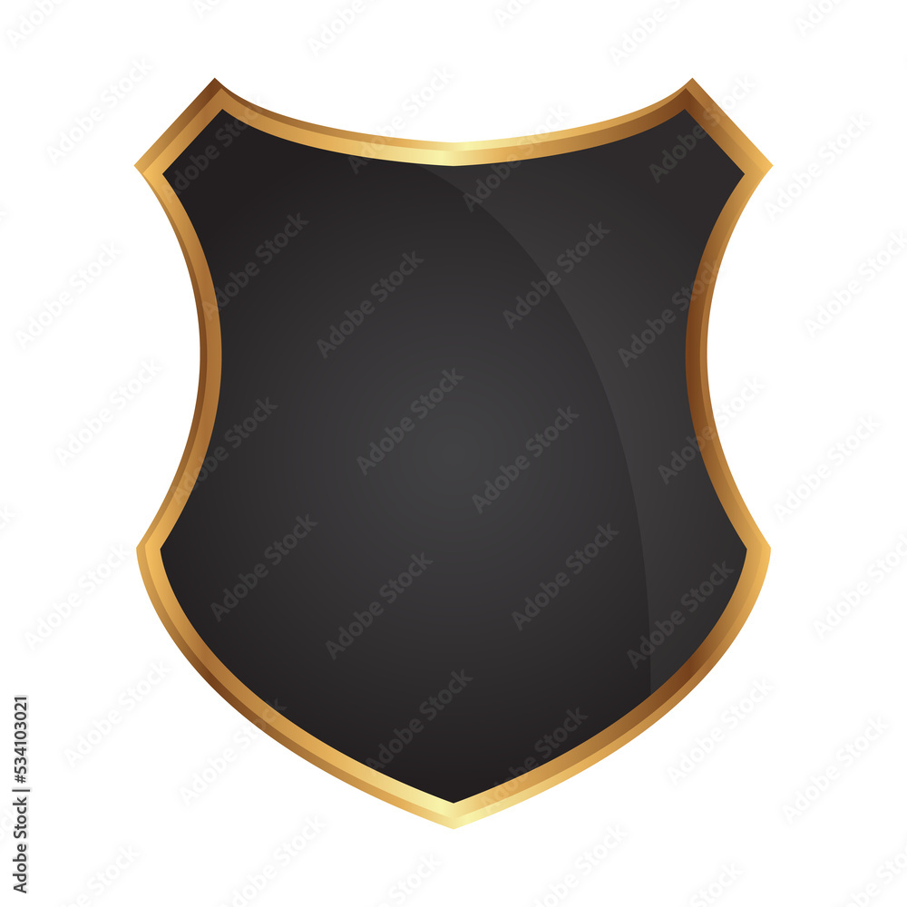 Shield with a golden frame PNG image Stock Illustration | Adobe Stock