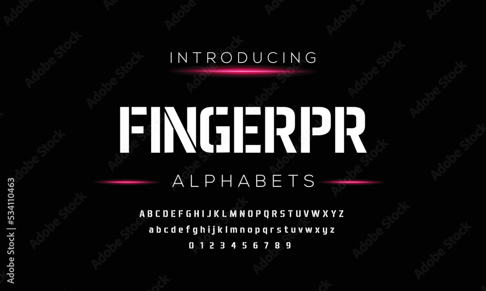 Elegant modern stencil font with serifs. Vector alphabet and numbers ...