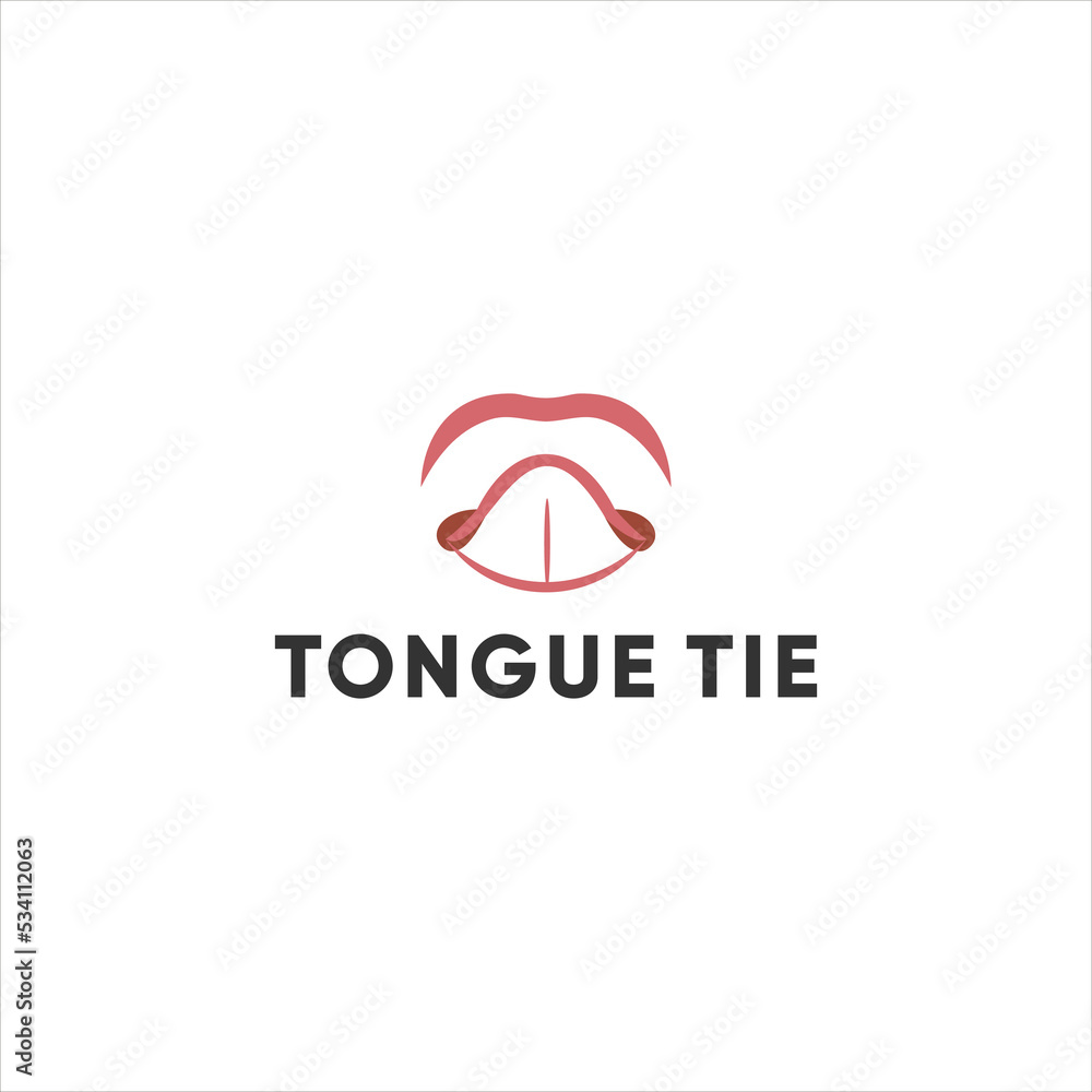 laser operation treatment for tongue tie lip logo design Stock Vector ...
