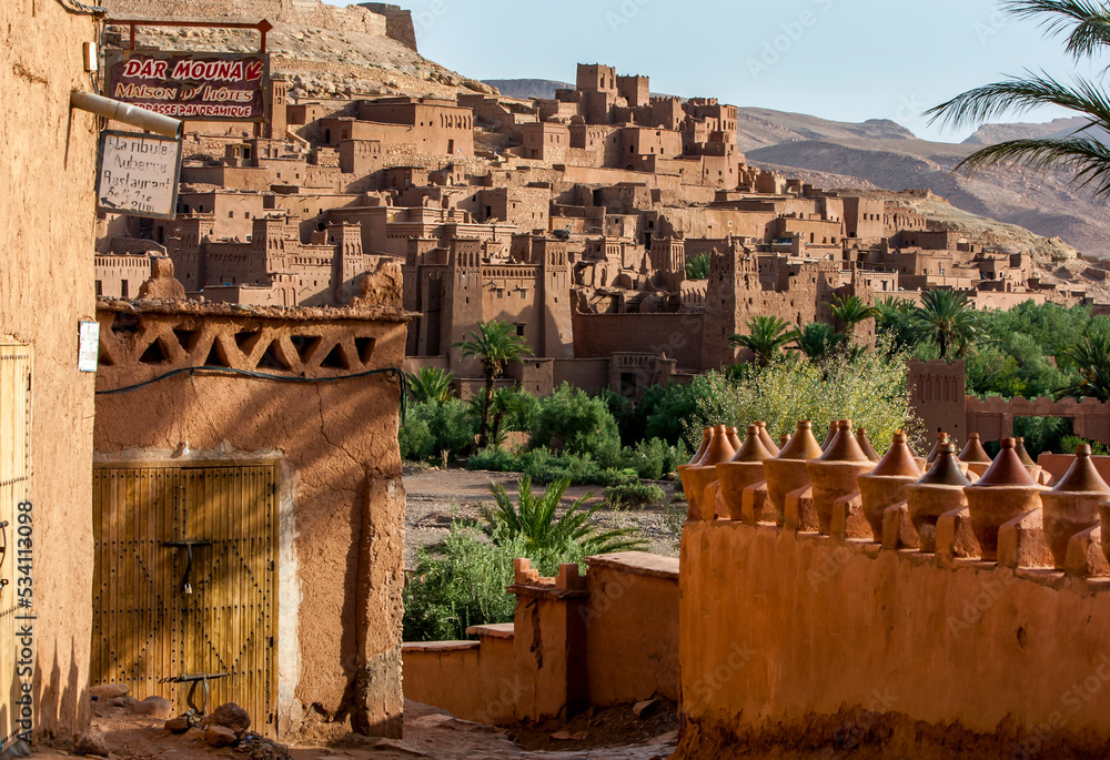 The magnificent fortified city of Ait Benhaddou, located in the High ...