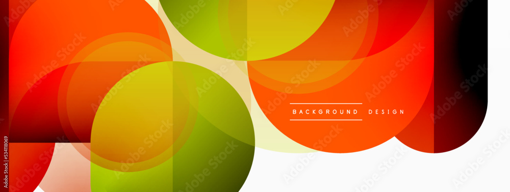 Creative geometric wallpaper. Minimal circle triangle and square line ...