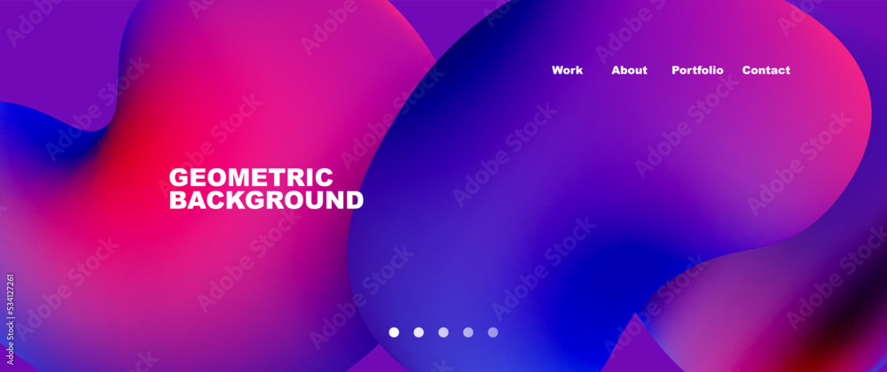 Photo & Art Print Liquid fluid shapes with flowin gradients abstract ...