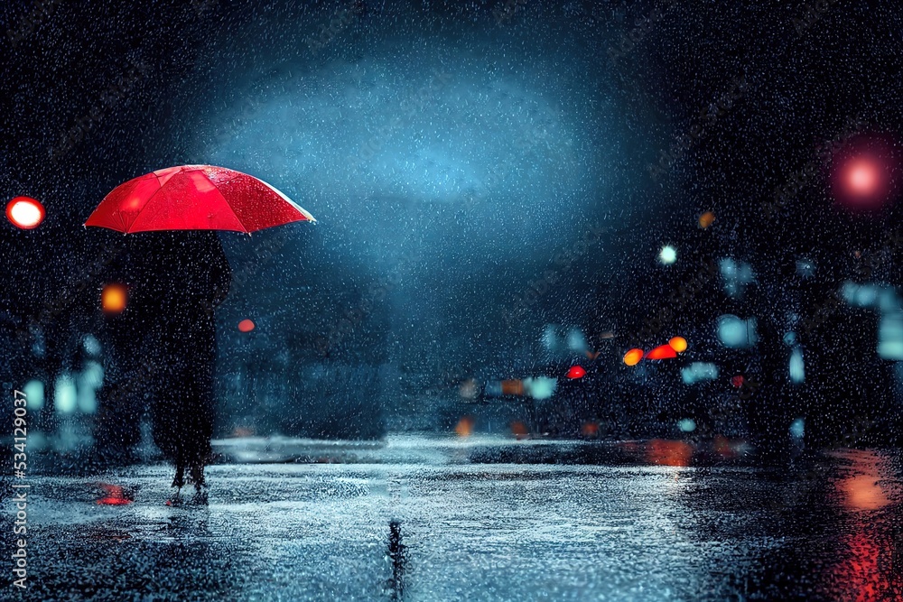 Umbrella Rain Red