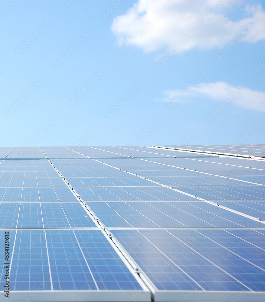 Solar panel, photovoltaic, alternative electricity source - concept of ...