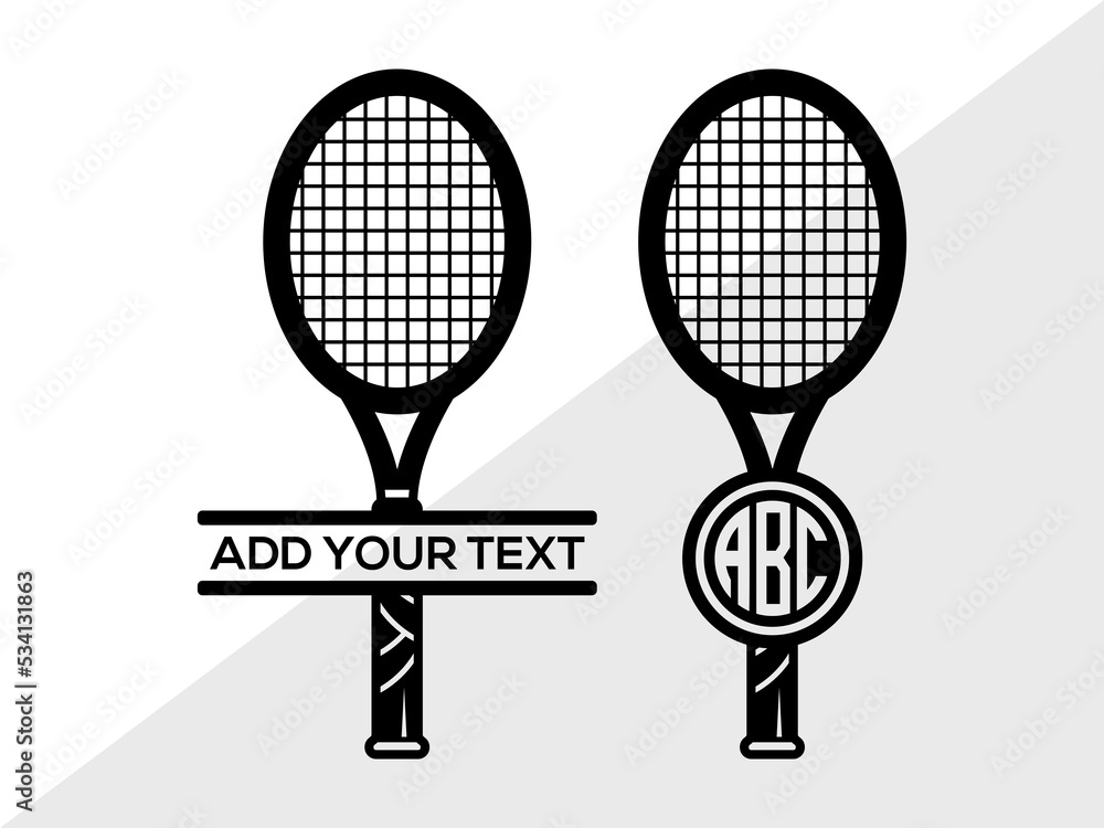 Tennis Monogram SVG, Tennis SVG, Circle Monogram Svg, Tennis Ball Svg ...