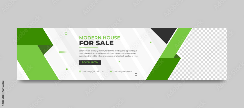 Real Estate Linkedin Social Media Cover Photo Design Stock Vector ...