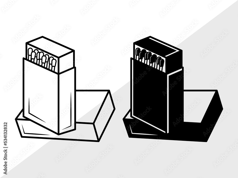Match And Matchbox SVG, Match And Matchbox SVG, Wooden Matches Svg ...