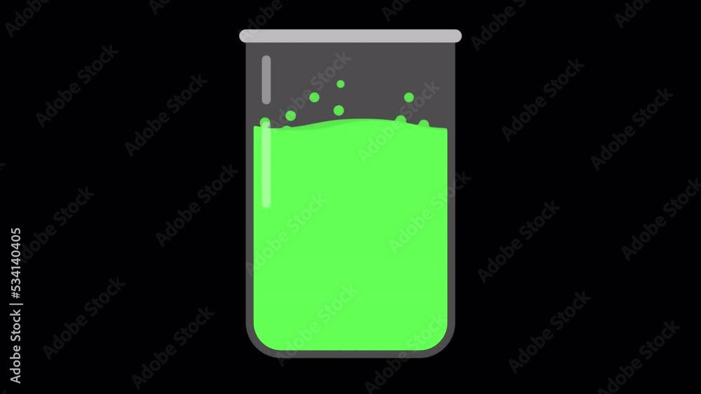 Looped animation which is shown: Laboratory ware, Flask, Potion ...