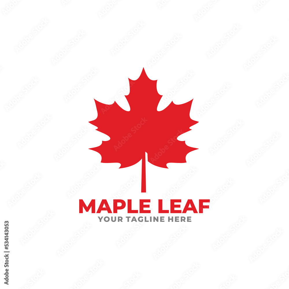 Maple leaf logo design vector Stock Vector | Adobe Stock