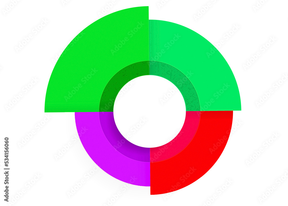 Four steps colorful circle object infographic template. Stock ...