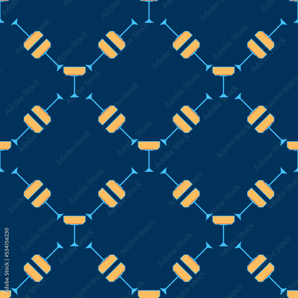Pixel cocktail seamless pattern. 8 bit martini glass. Cocktail party ...