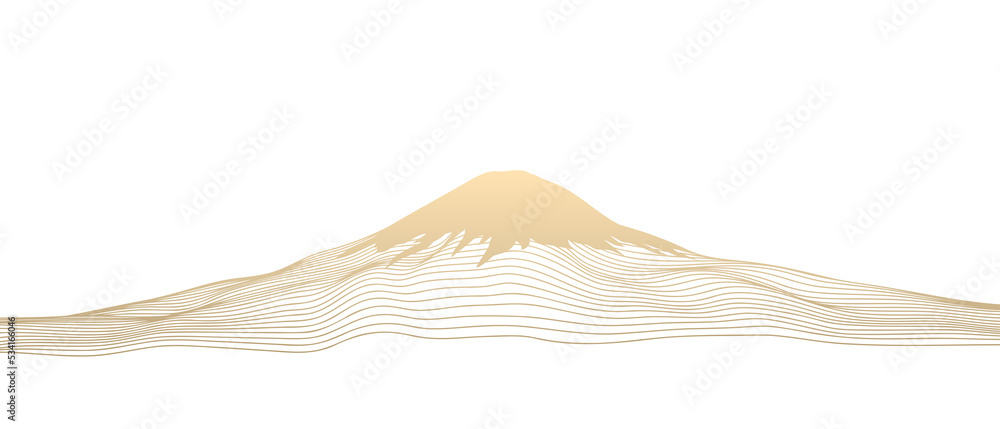 ภาพประกอบสต็อก Abstract art Mount Fuji Japan landmark, landscape ...
