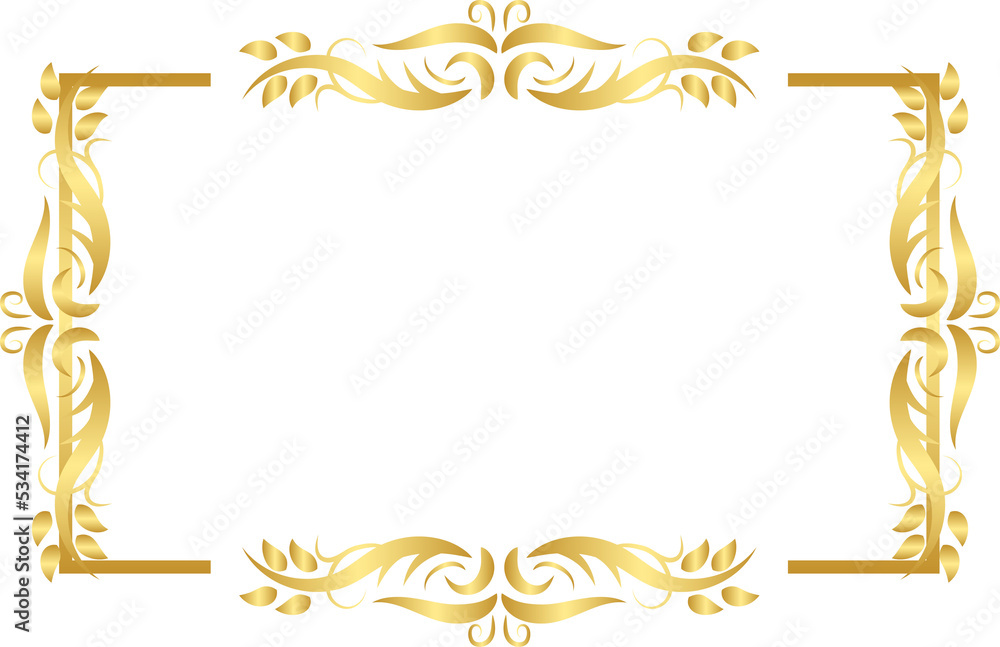 Gold Border Frame Stock Illustration Adobe Stock