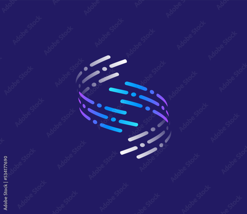 Software logo. Futuristic technology. Vector logo design template Stock ...