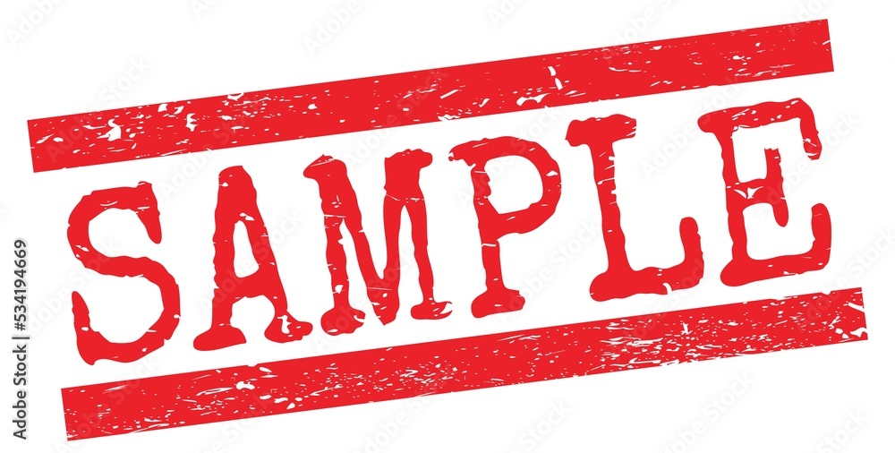 SAMPLE text on red lines stamp sign. Stock Illustration | Adobe Stock