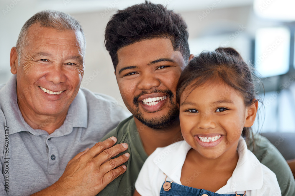 Fotka „Filipino family and happy portrait with senior grandfather and ...
