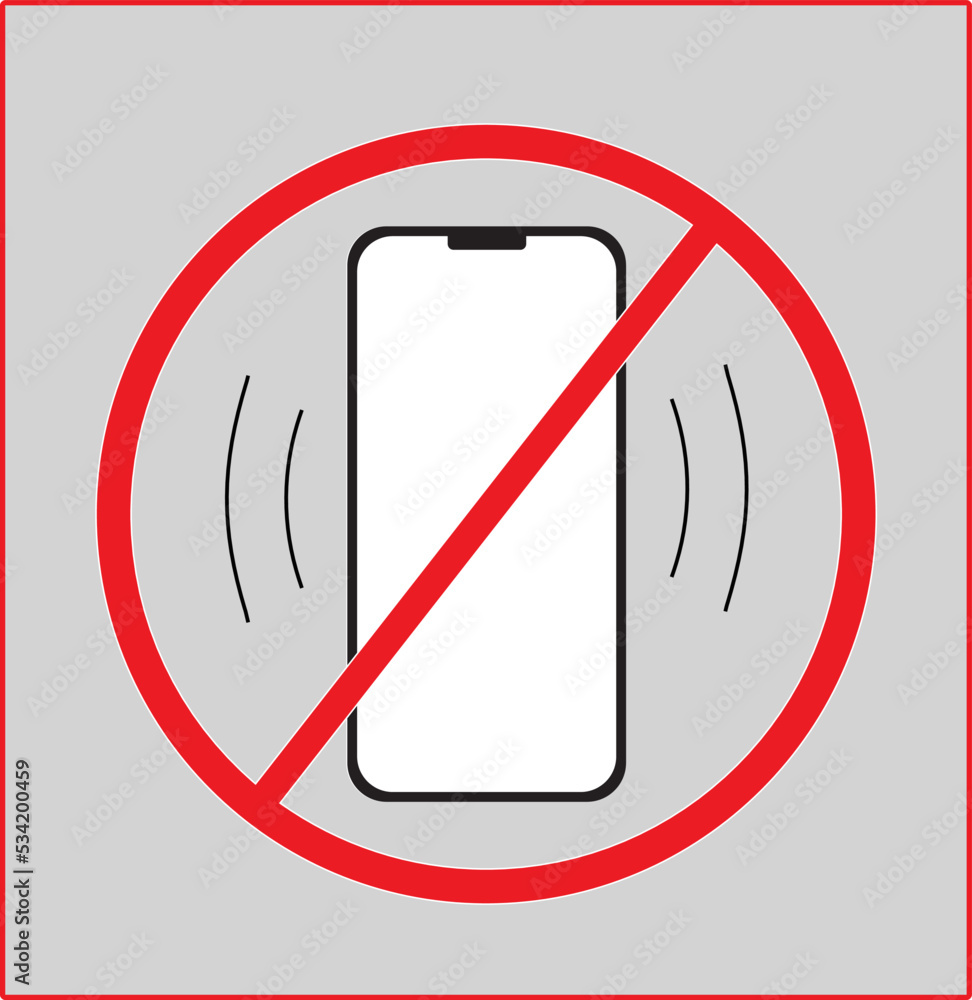 No mobile phone sign . Mobile phone not allowed sign. Vector ...