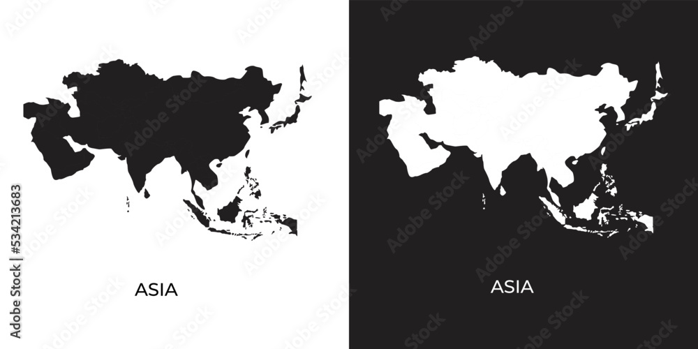 Map of Asia Stock Vector | Adobe Stock