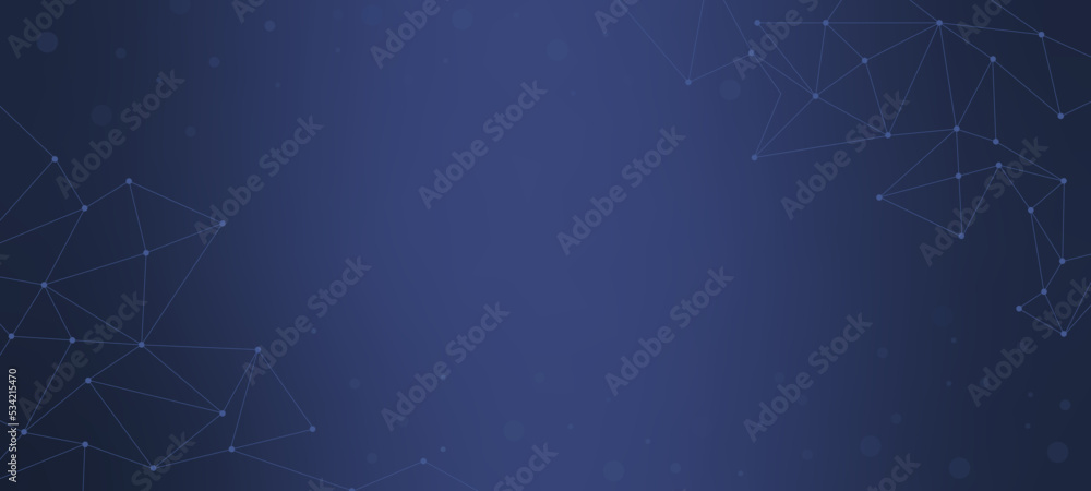 Vector dark blue gradient background with the network connection ...