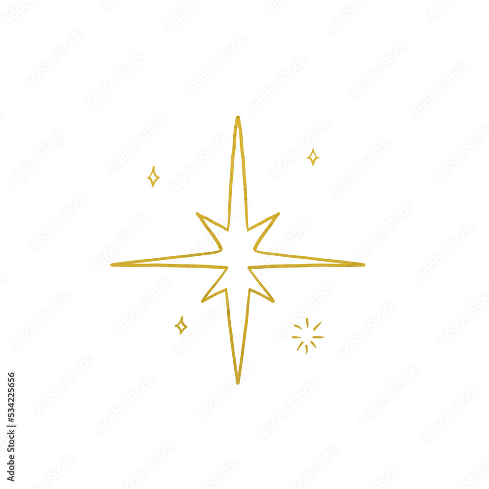 Gold Metallic Sparkle Outline Stock Illustration | Adobe Stock