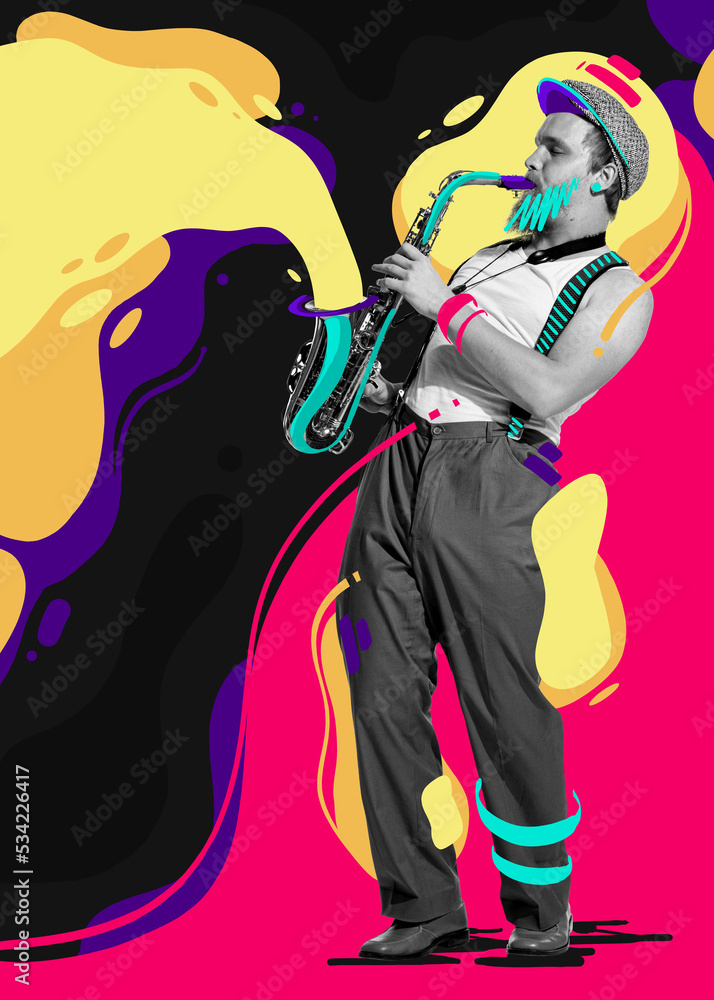 Multi Colored Saxophone